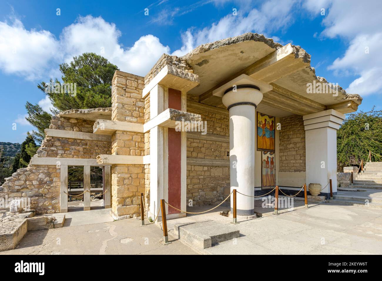 Knossos palace. Crete, Greece. Knossos palace - largest Bronze Age ...