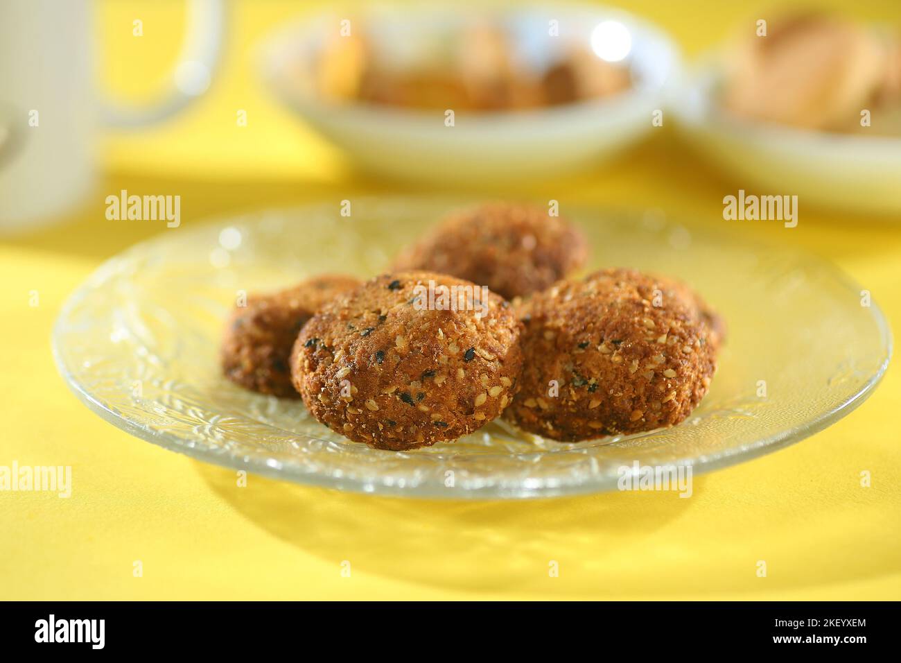 sesame seeds cookies Stock Photo - Alamy