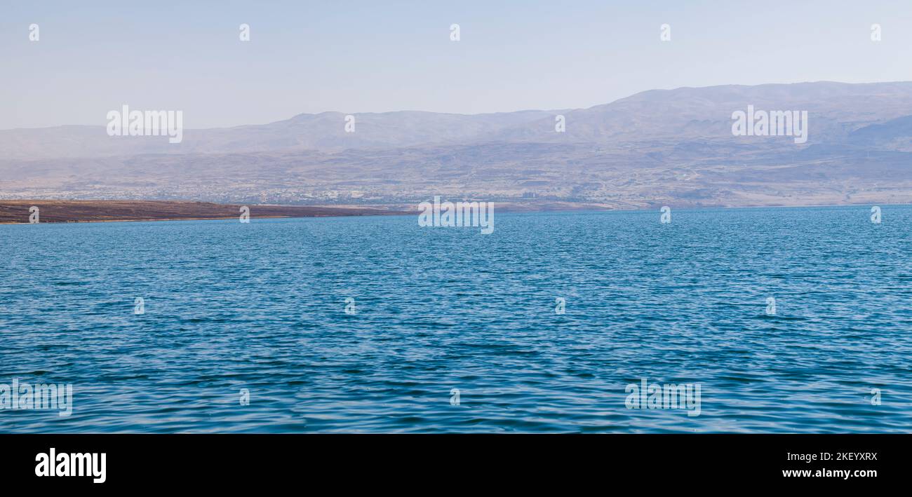 Panorama of the Dead Sea in Israel Stock Photo - Alamy