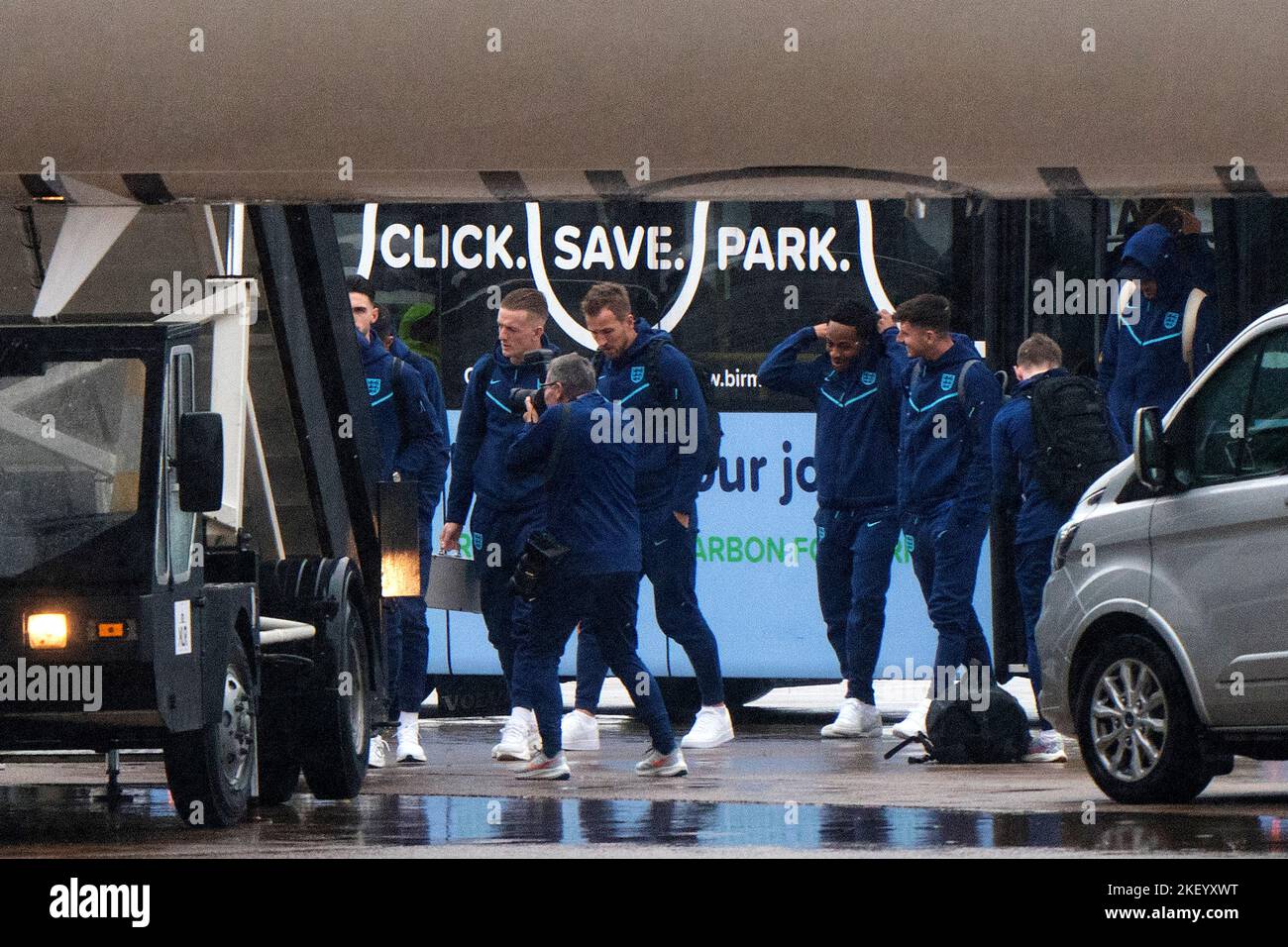 England players boarding a Virgin Atlantic A350 Airbus ahead of its ...