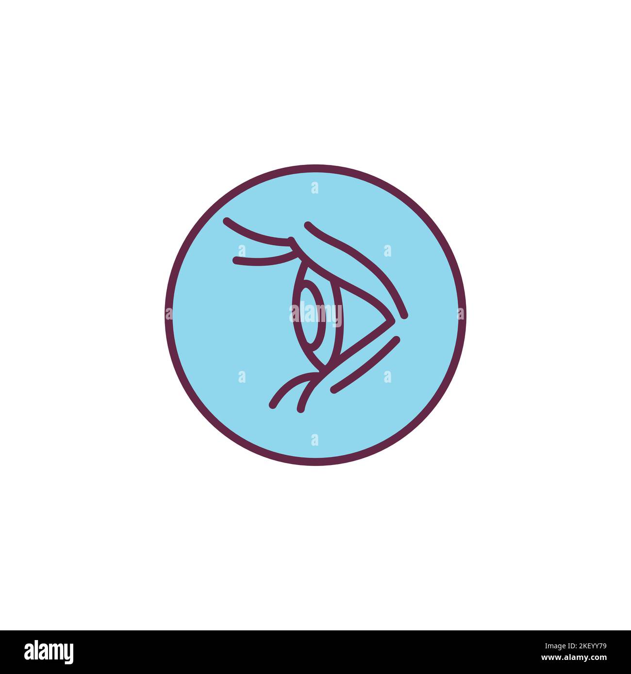 Eye color line icon. Sense of vision. Human organ Stock Vector Image ...