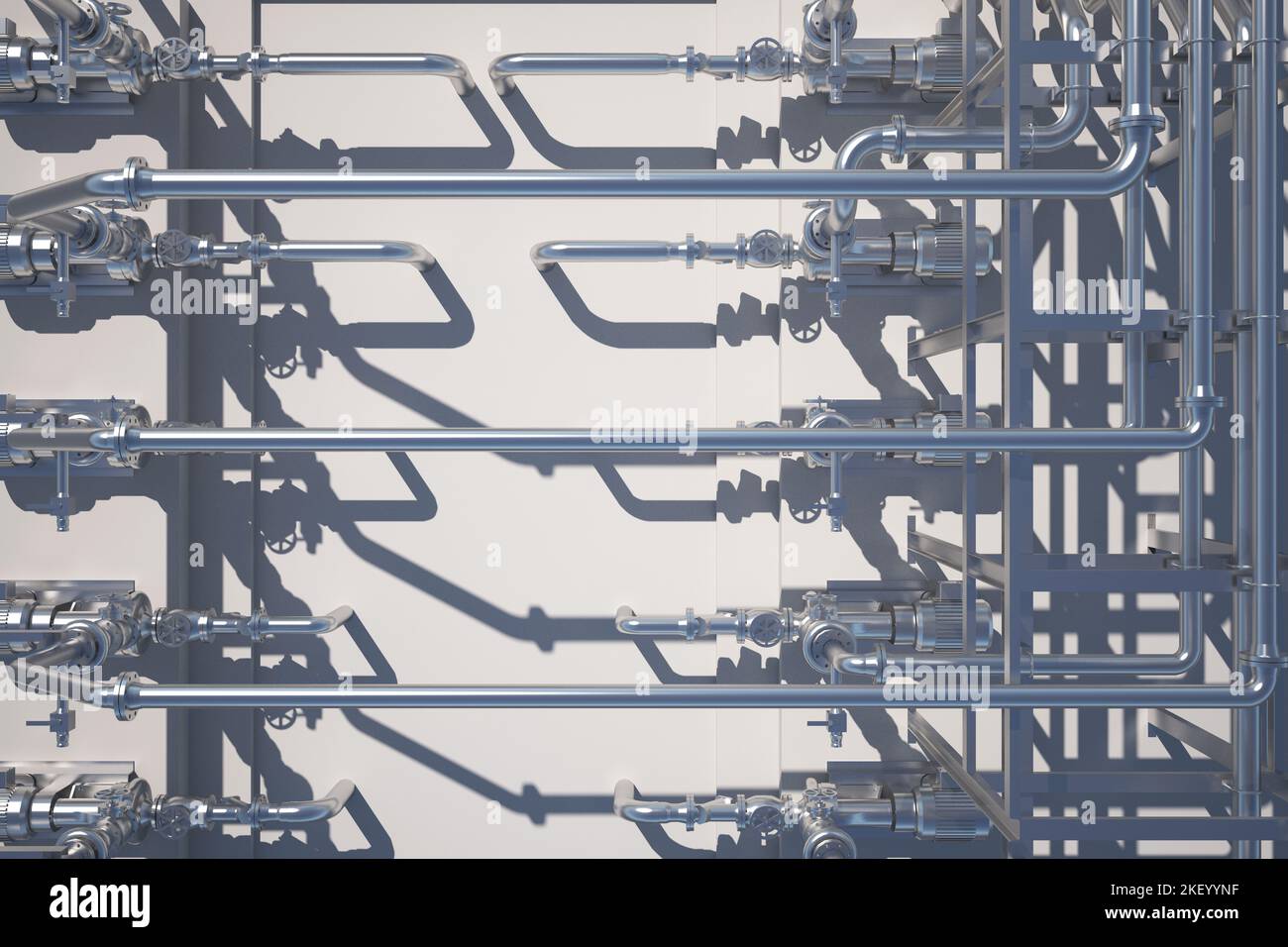 industrial background with metal structures from pipes. 3d rendering Stock Photo - Alamy