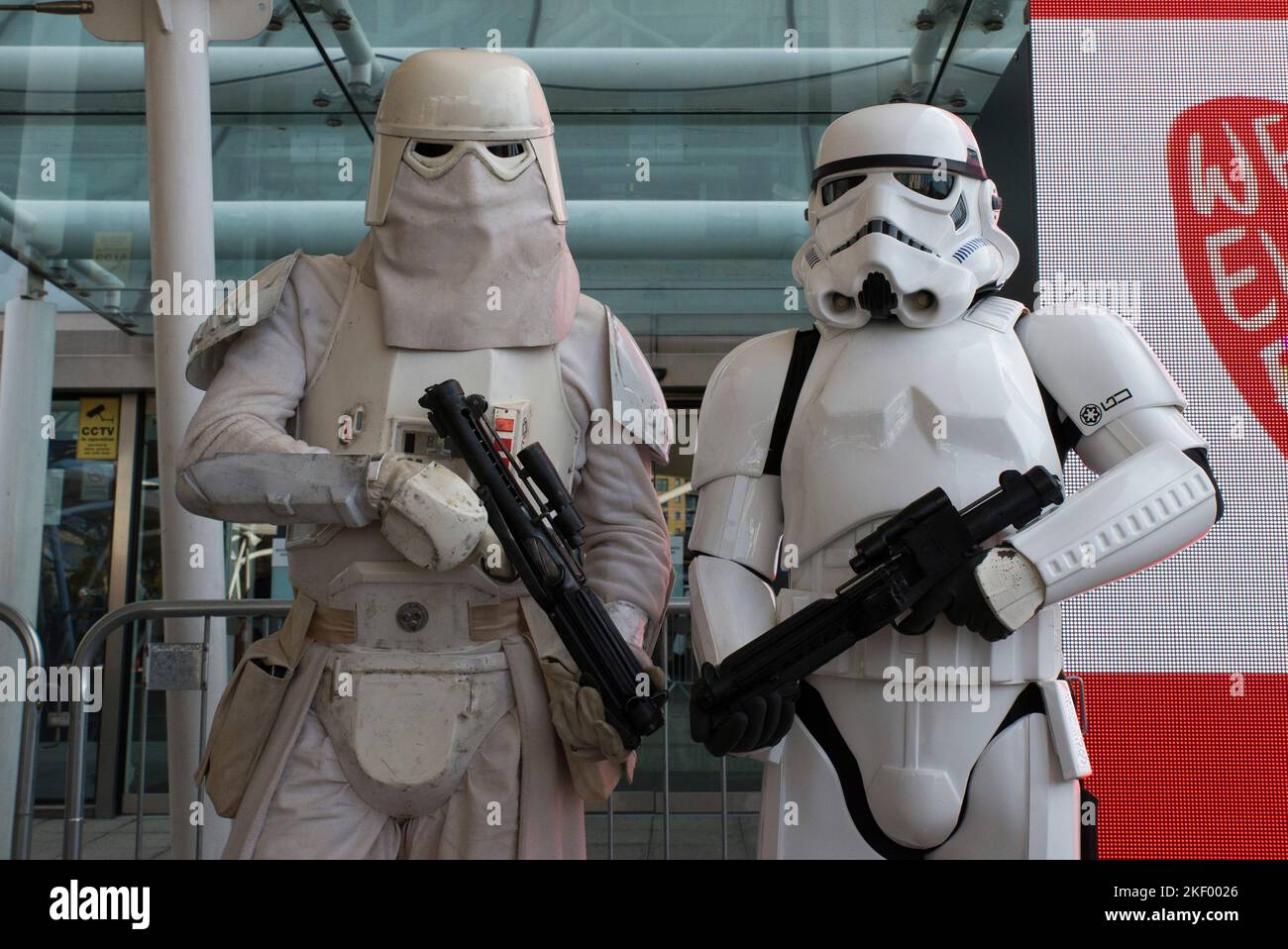 Stormtrooper and snow trooper cosplay Stock Photo - Alamy