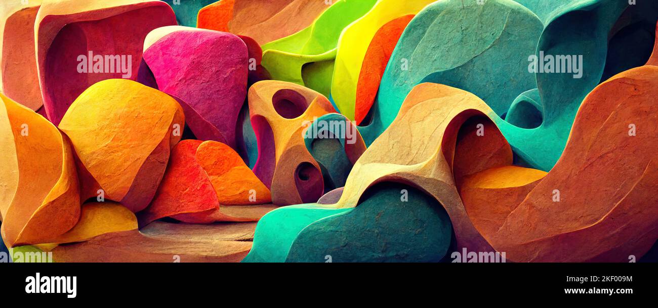super bright vibrant colors, closeup of the painting. luxury background ...