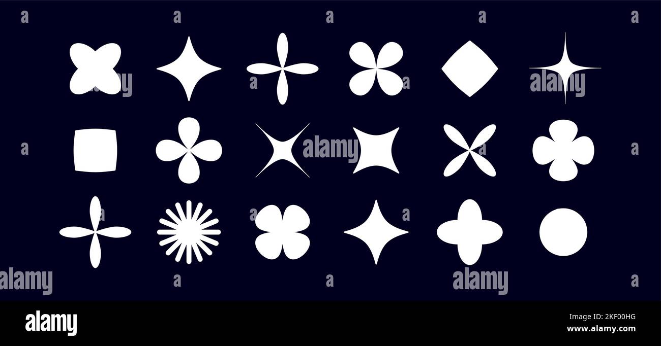 Graphic style elements. Set of geometric design element, symbol ...