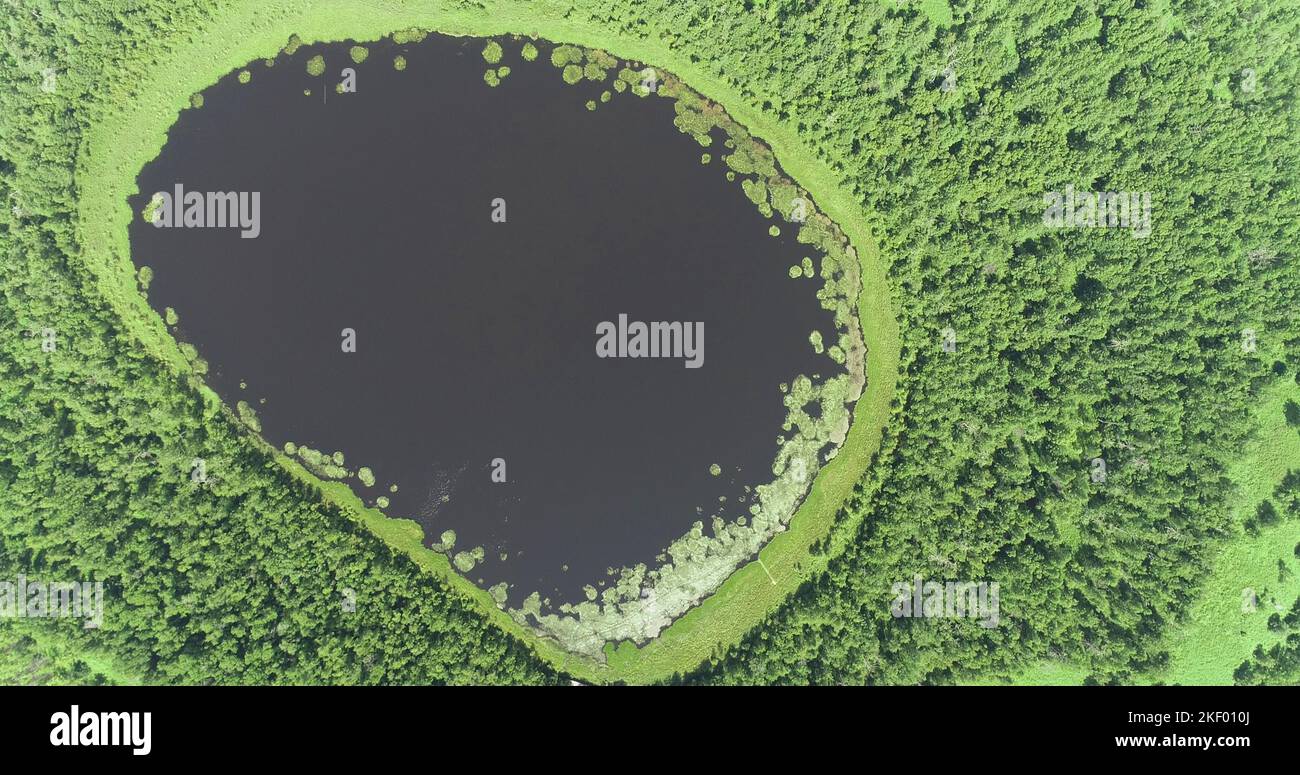 Aerial photos show the Heaven Lake of Arxan in Arxan City, north China ...