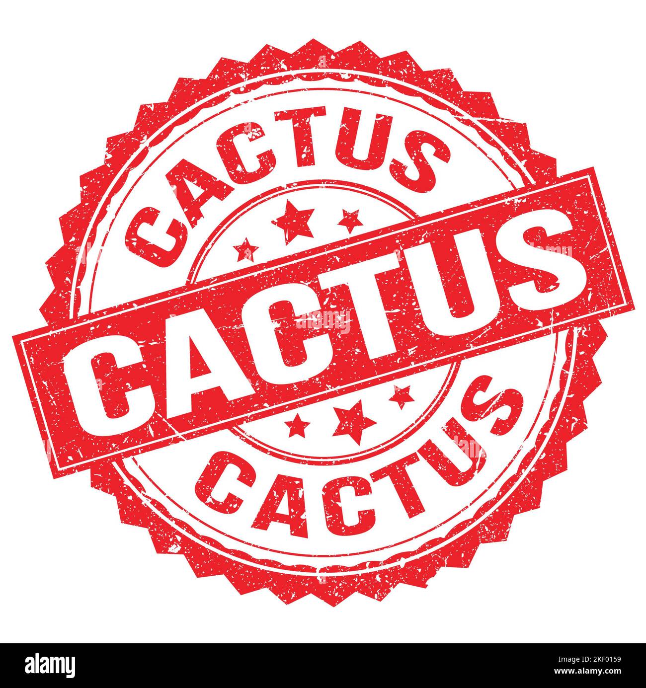 CACTUS text written on red round stamp sign Stock Photo - Alamy