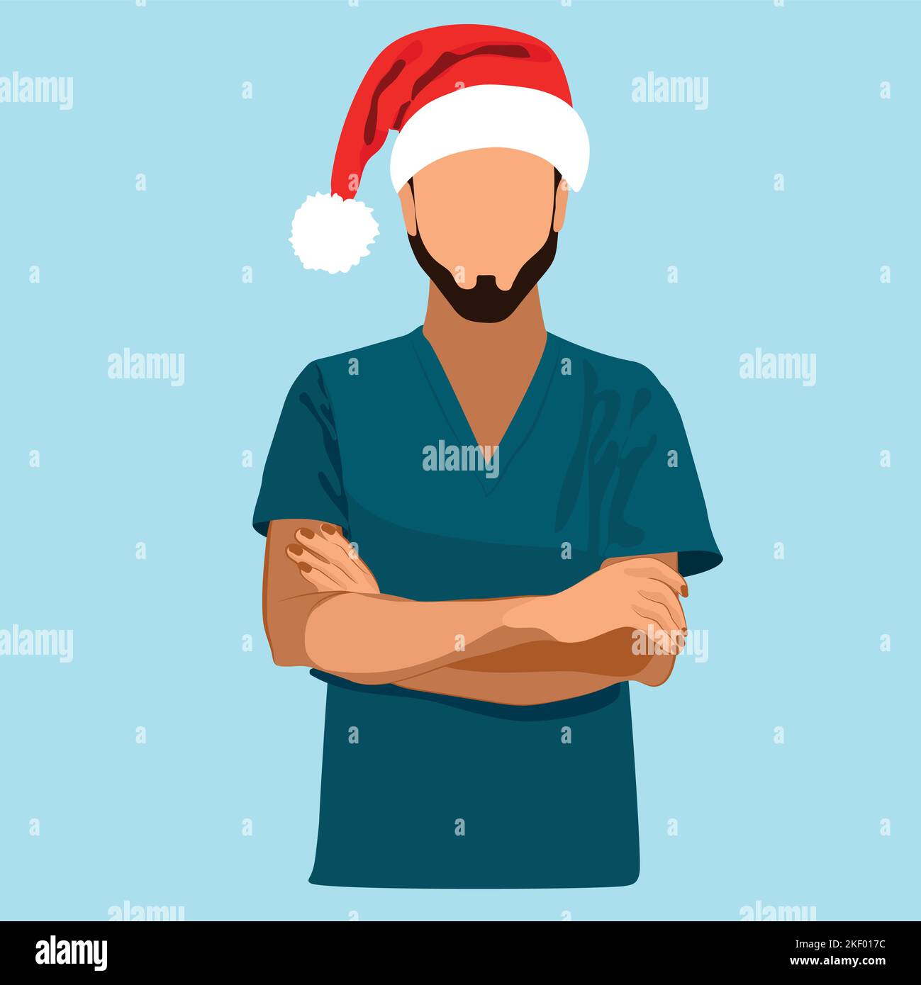 Doctor And Nurse Happy In Christmas Celebration Party, Physiology ...