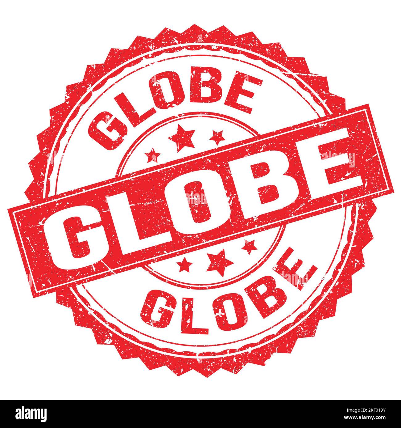 GLOBE text written on red round stamp sign Stock Photo - Alamy