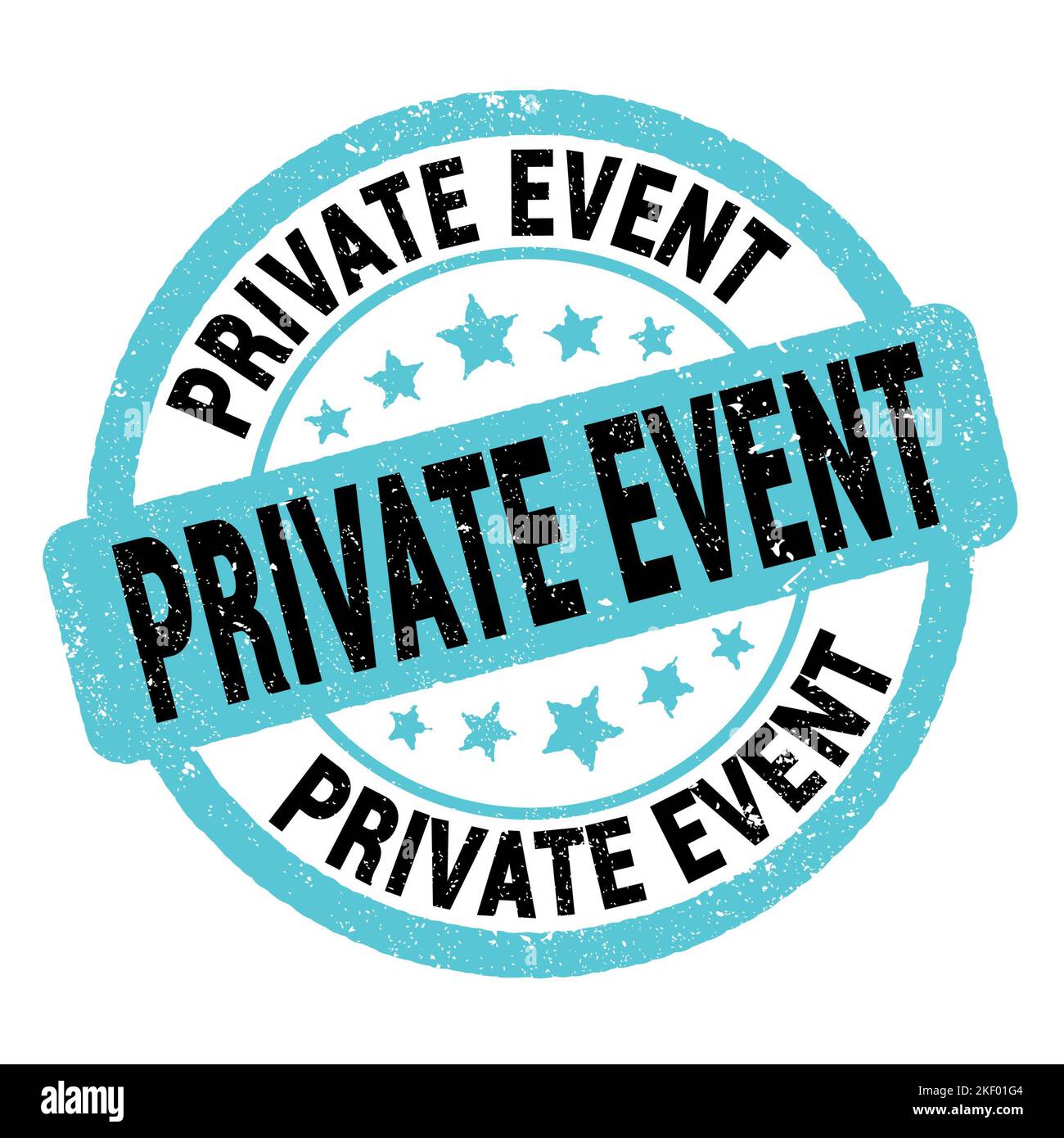 PRIVATE EVENT text written on blue-black grungy stamp sign Stock Photo ...