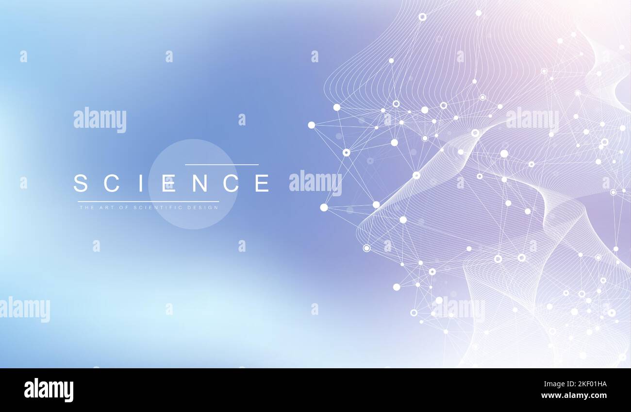 Abstract structure molecules or atom for science or medical background ...