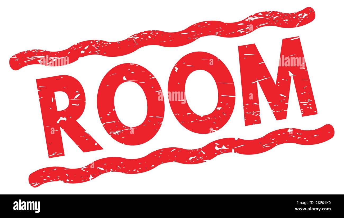 ROOM text written on red lines stamp sign Stock Photo - Alamy