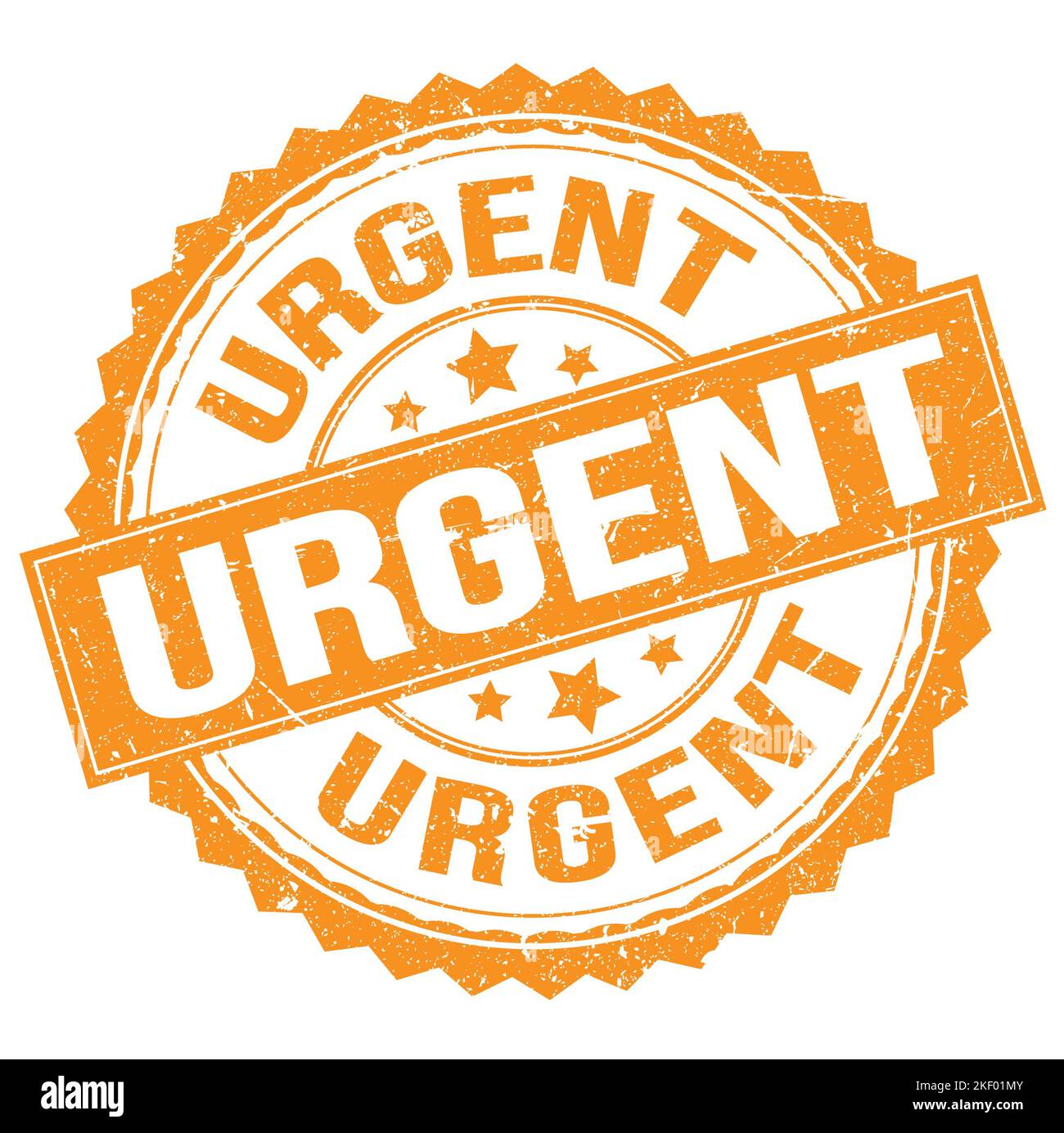 URGENT text written on orange round stamp sign Stock Photo - Alamy