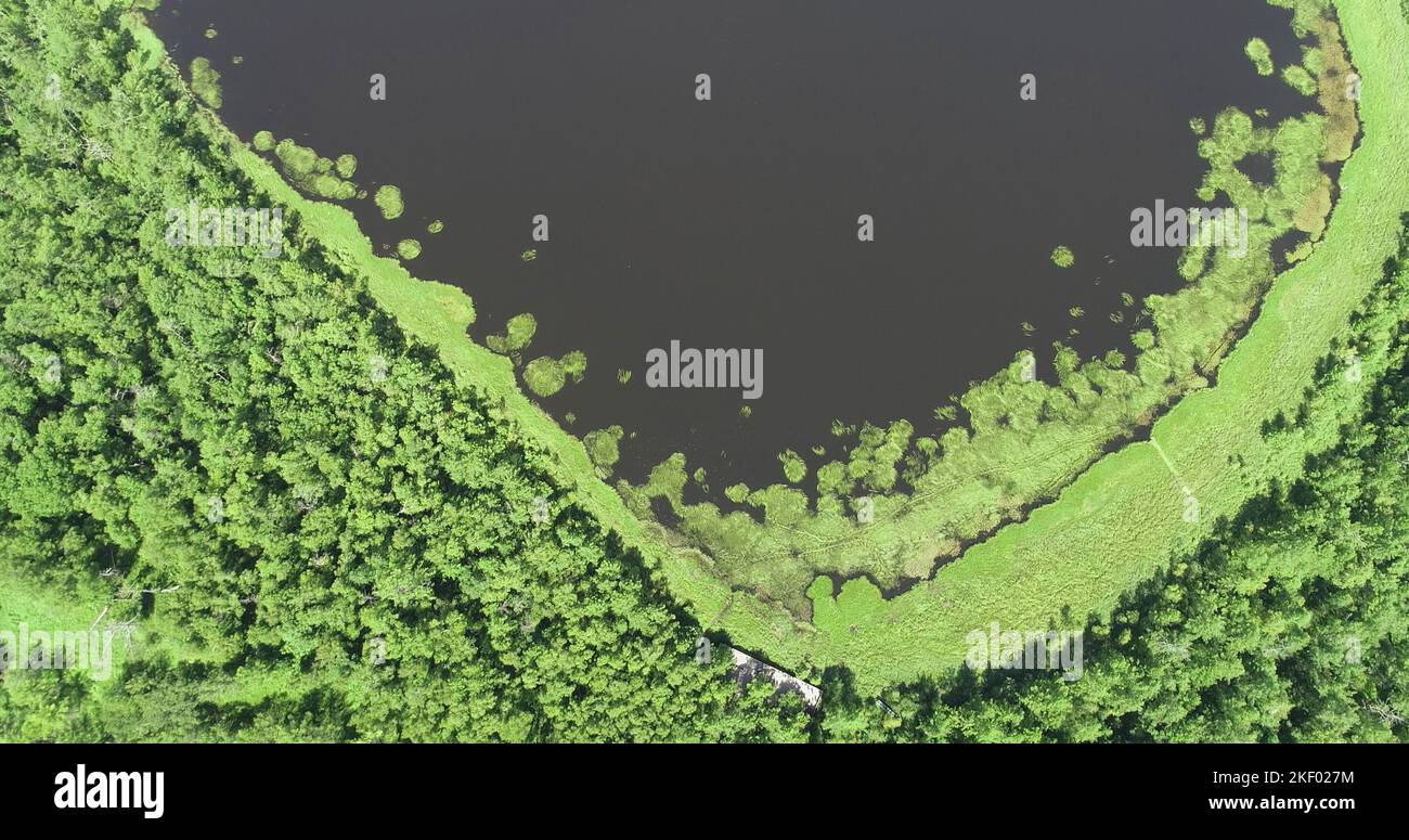 Aerial photos show the Heaven Lake of Arxan in Arxan City, north China ...