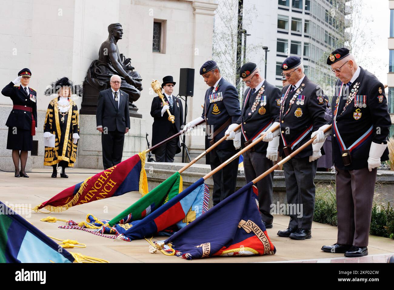 Birmingham british legion flags hi-res stock photography and images - Alamy