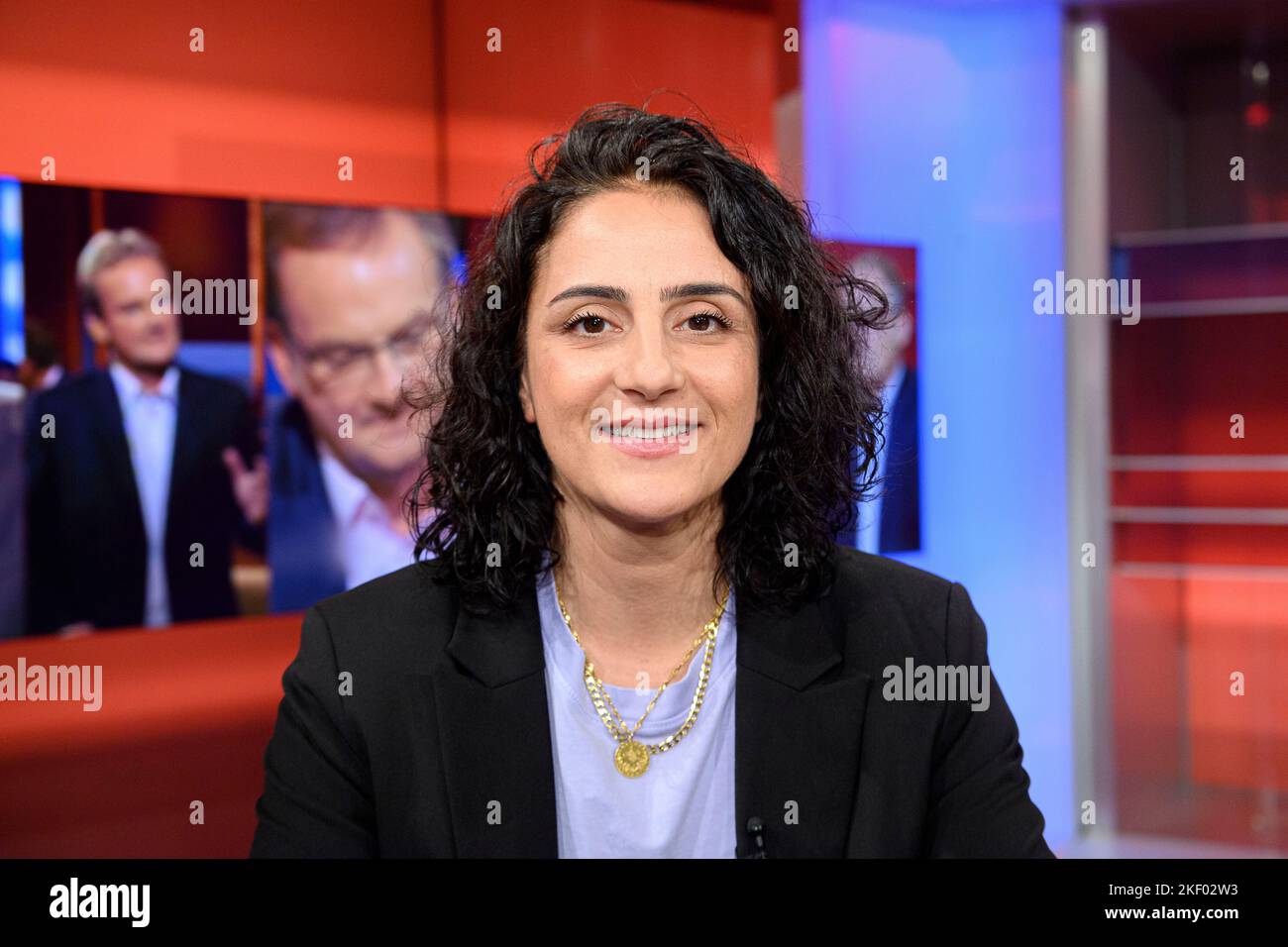 Tugba TEKKAL, former Bundesliga player, talk show Hart aber Fair on ...