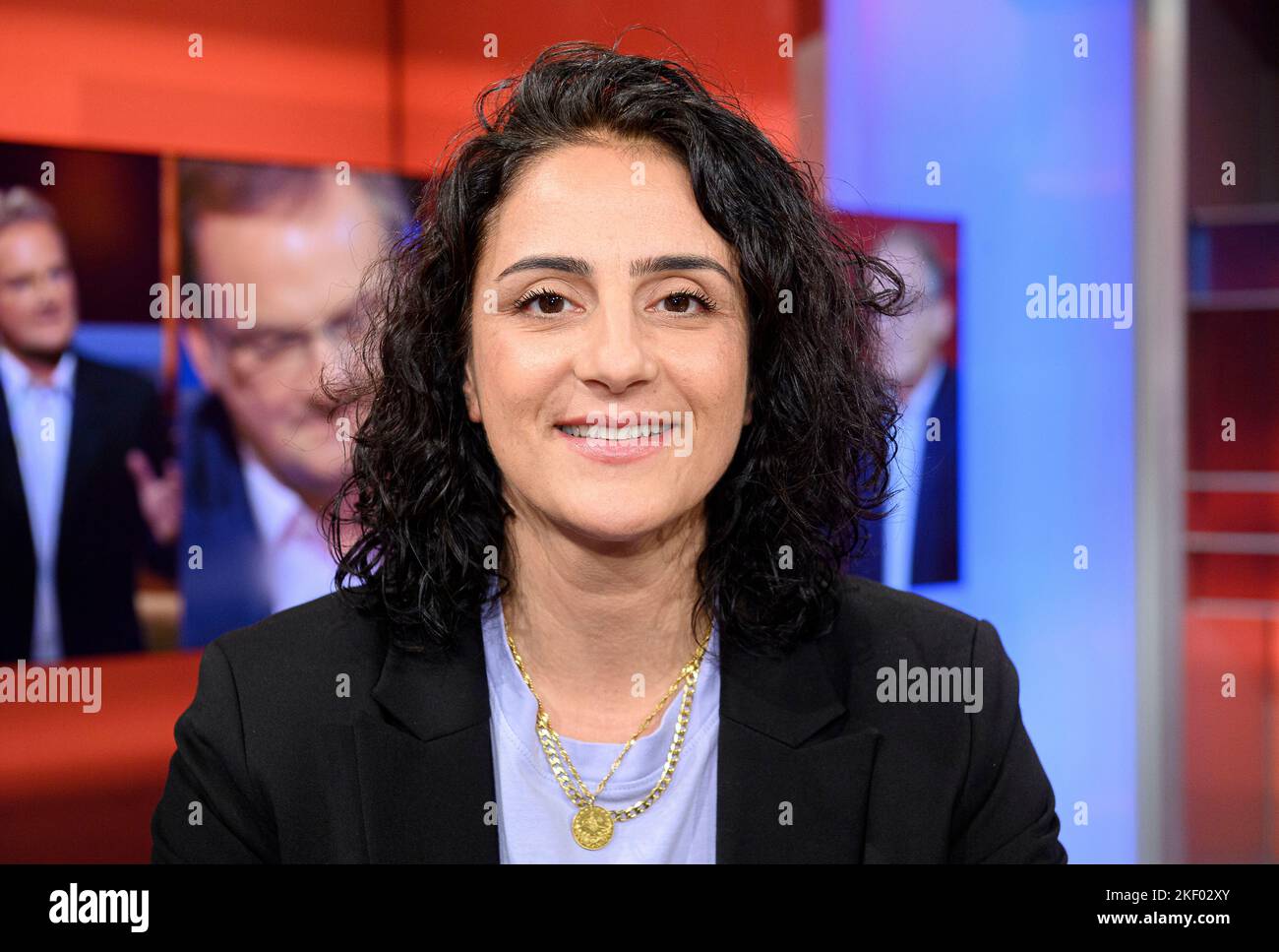 Tugba TEKKAL, former Bundesliga player, talk show Hart aber Fair on ...