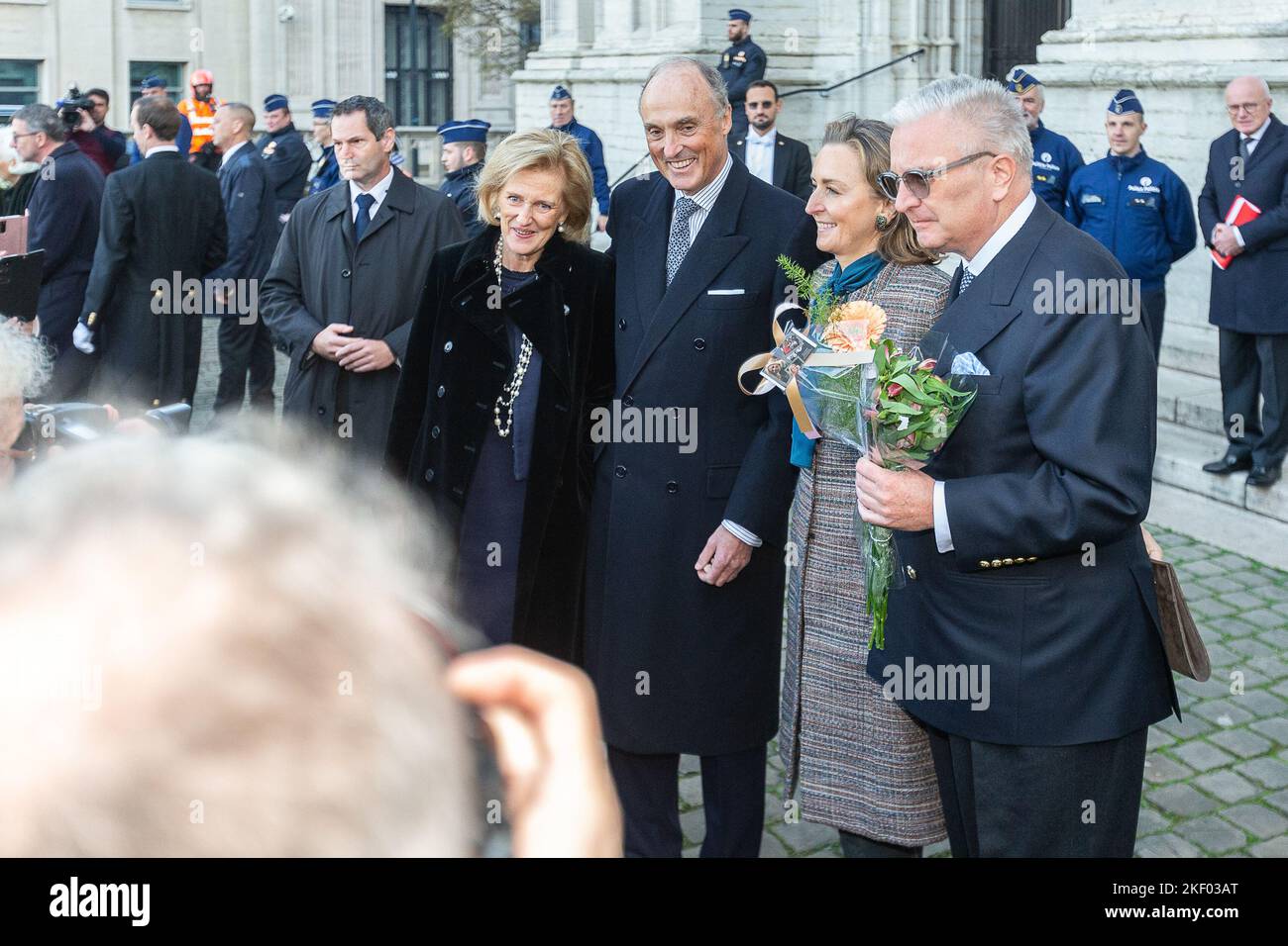 Brussels, Belgium, 15 November 2022. Princess Astrid of Belgium, Prince Lorenz of Belgium ...