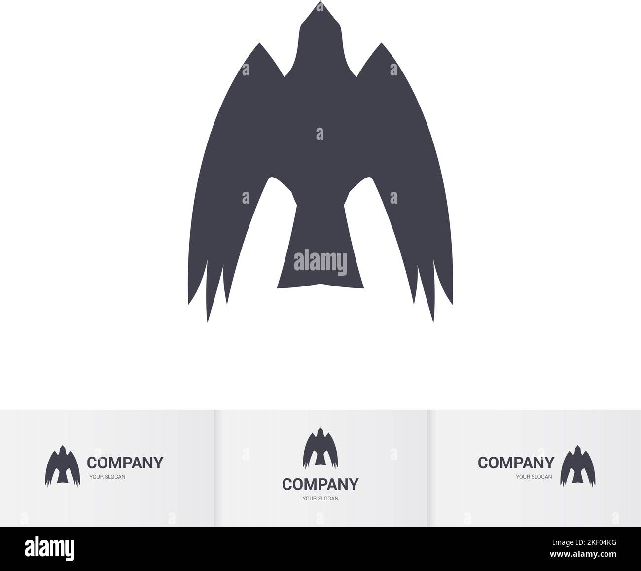 Simple Dark Bird of Prey for Mascot Logo Template Stock Vector Image ...