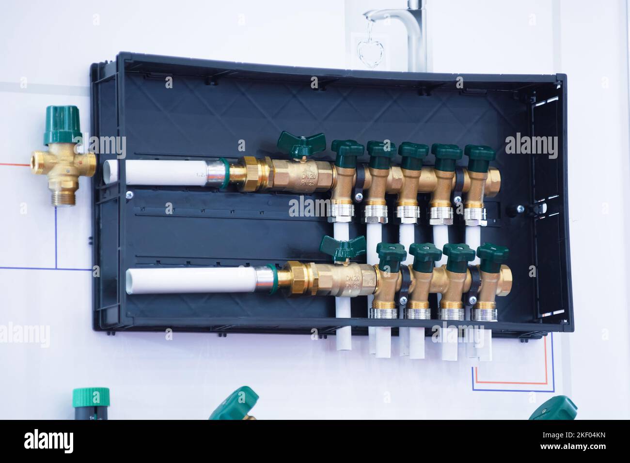 Drinking water system. Control Valves, Valves and Actuators Stock Photo ...