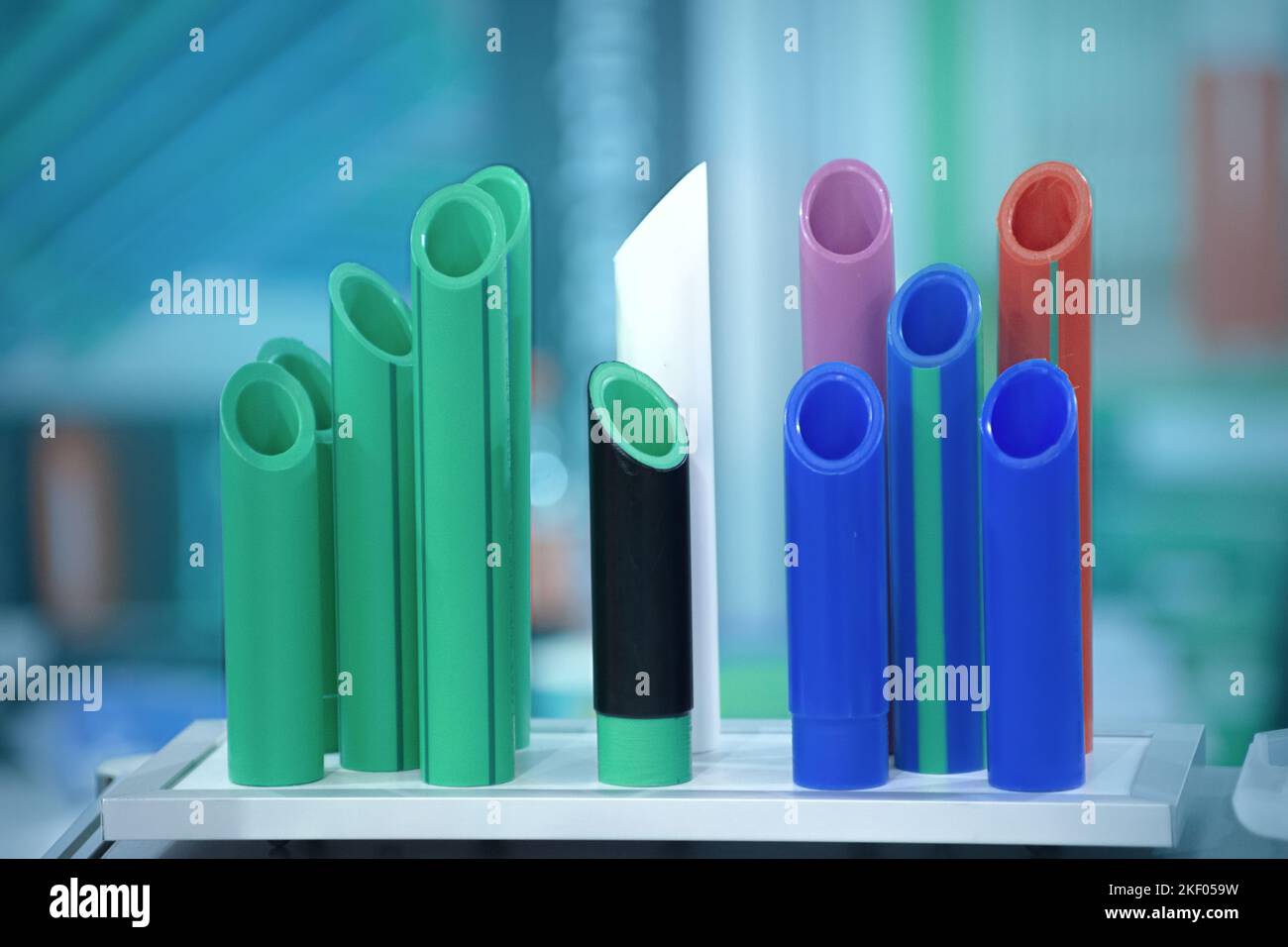 Sectional plastic pipes. Multicolored plastic pipes for water supply ...