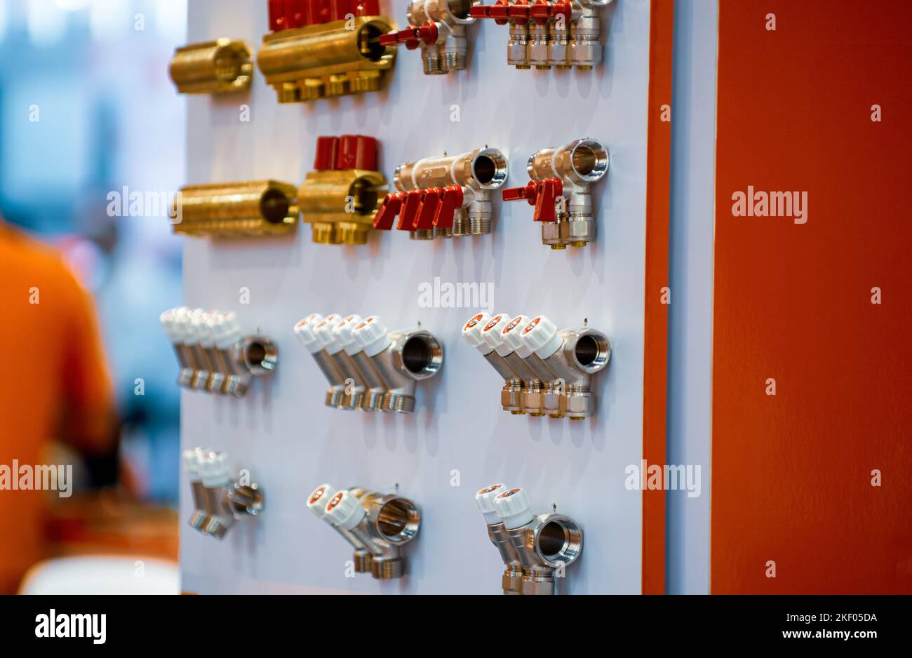 Connection for plastic pipes with regulator Stock Photo - Alamy