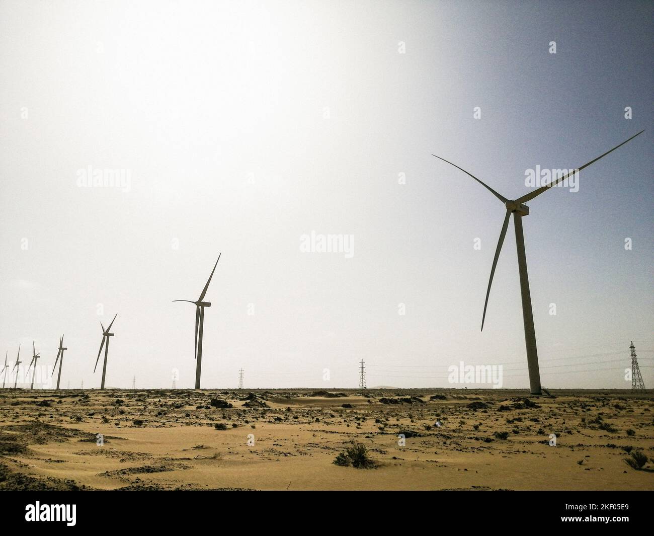 Mauritania, surroundings of Nouadhibou, wind turbines Stock Photo - Alamy