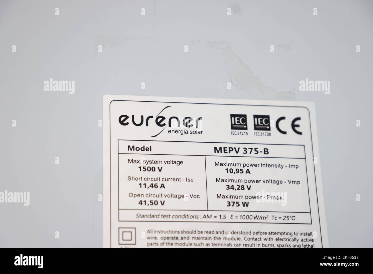Eurener solar panels hi-res stock photography and images - Alamy
