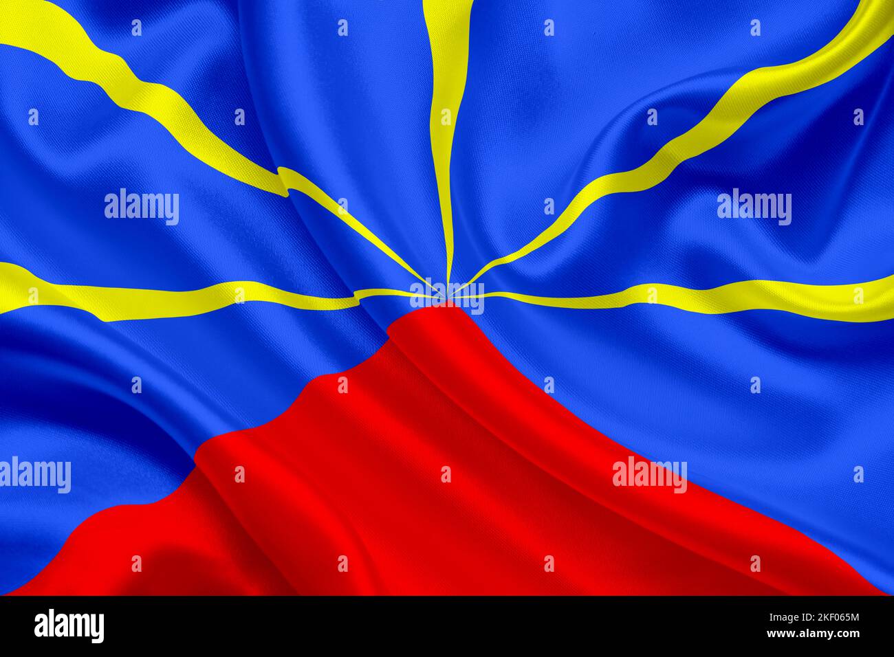 national flag of Reunion Stock Photo - Alamy