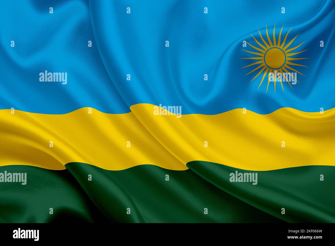 national flag of Ruanda Stock Photo - Alamy