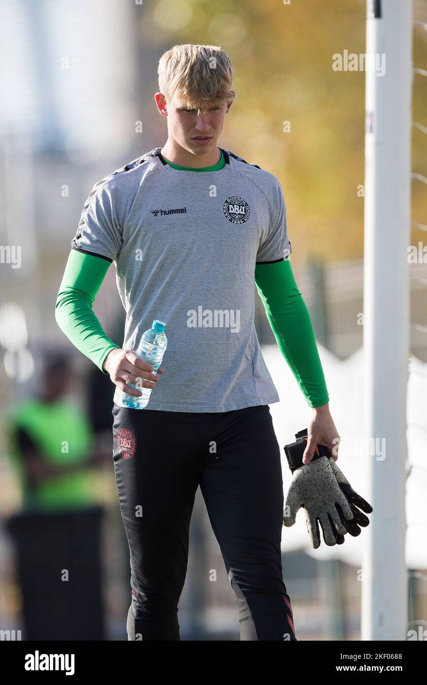 Bucharest, Romania, 1st November 2022. Mikkel Markdal of Denmark warms ...