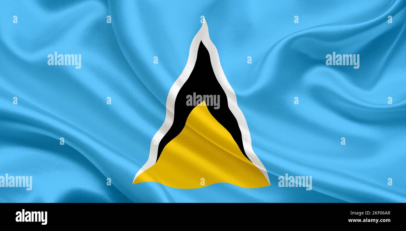 national flag of Saint Lucia Stock Photo - Alamy