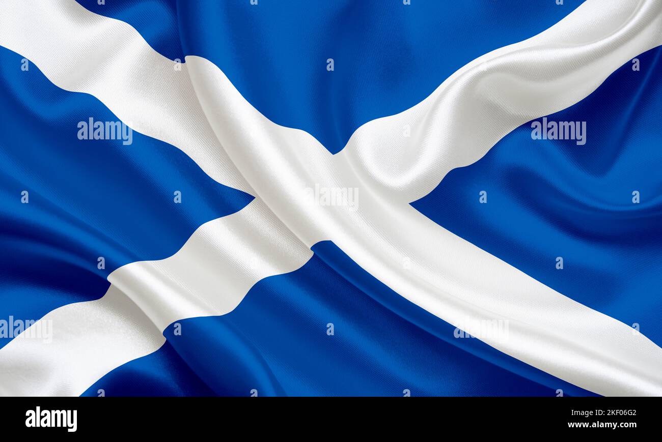 national flag of Scotland Stock Photo - Alamy