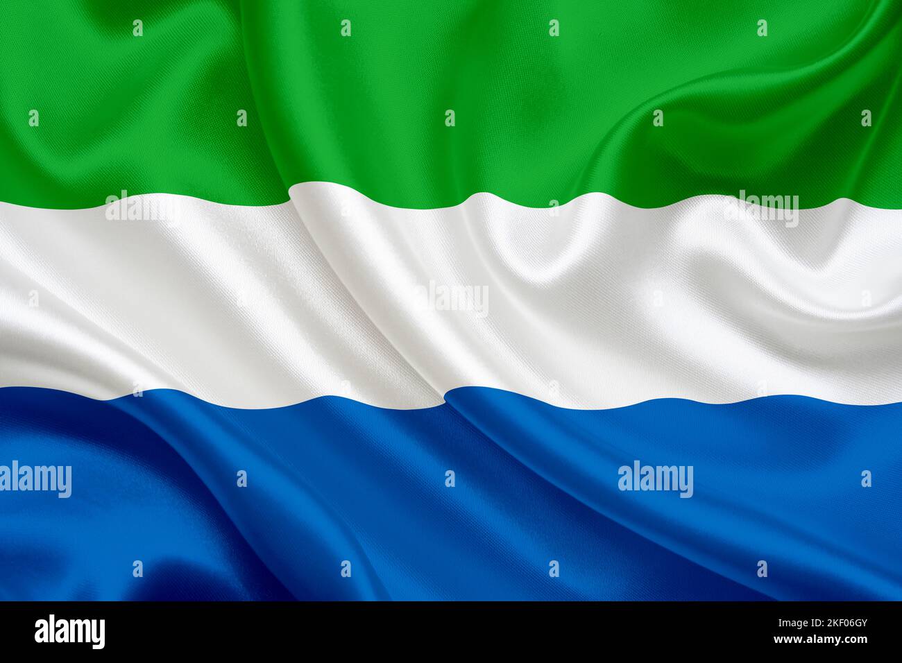 national flag of Sierra Leone Stock Photo - Alamy