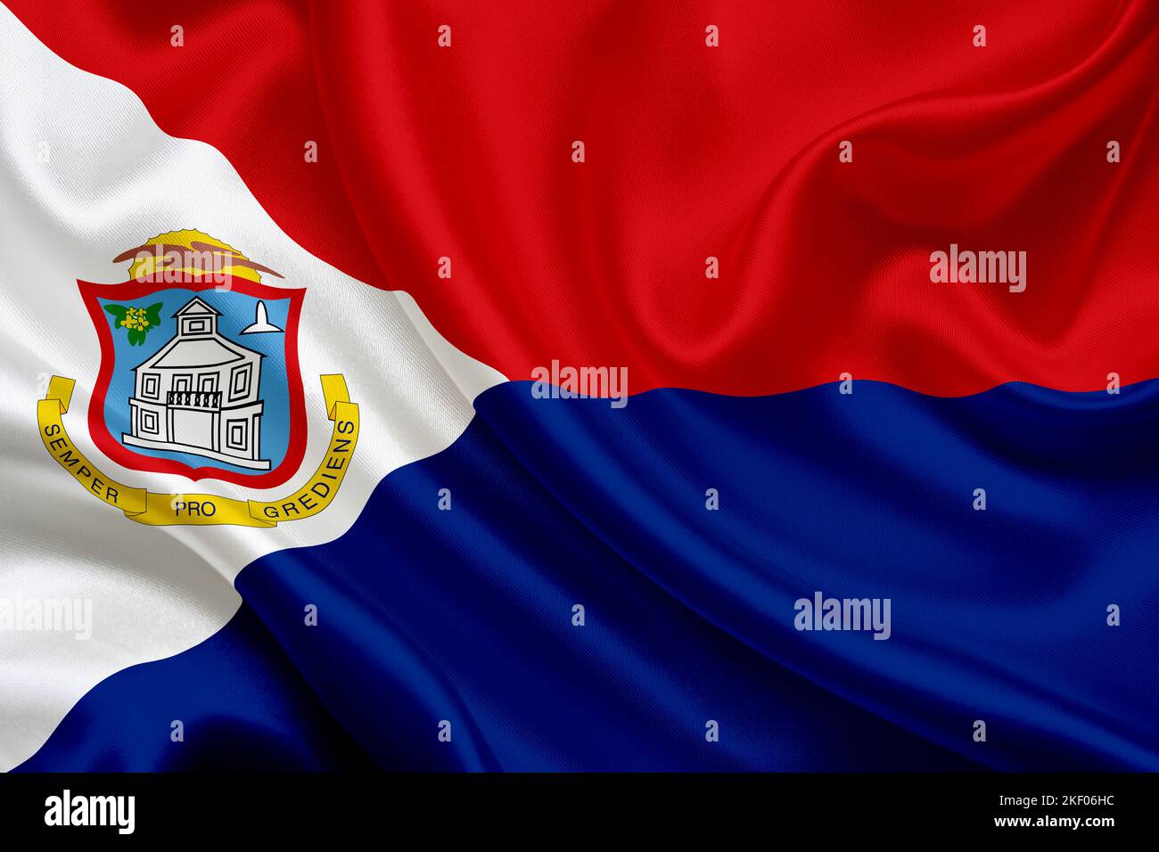 Sint maarten national flag hi-res stock photography and images - Alamy