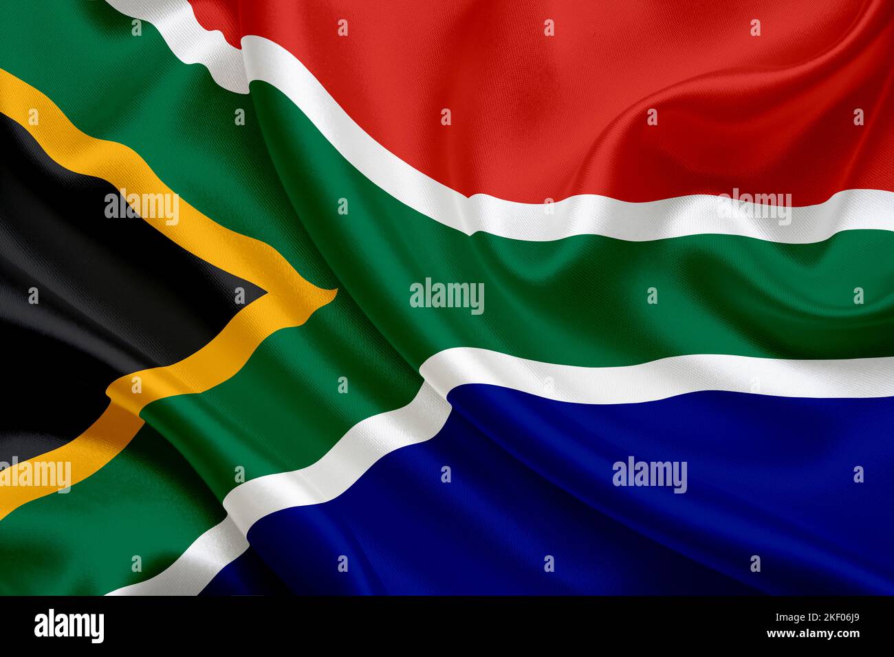 Official flag of south africa Stock Photo - Alamy