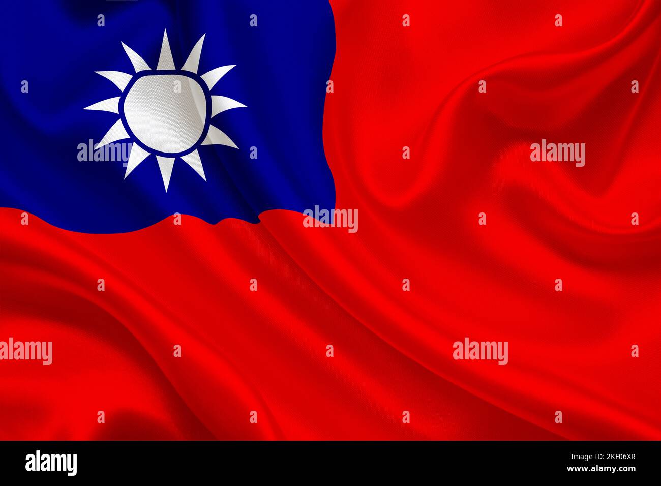 official national flag of Taiwan Stock Photo - Alamy