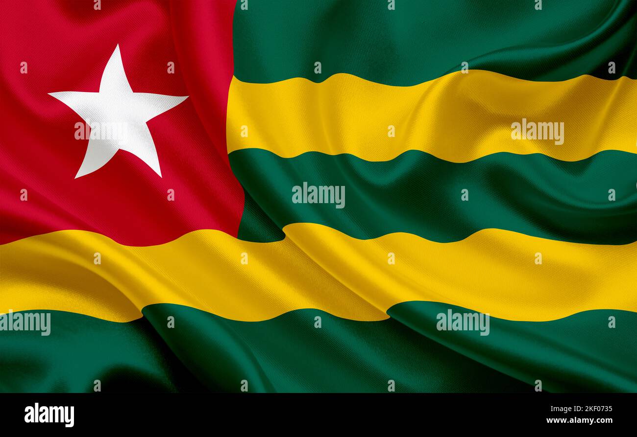 official national flag of Togo Stock Photo - Alamy