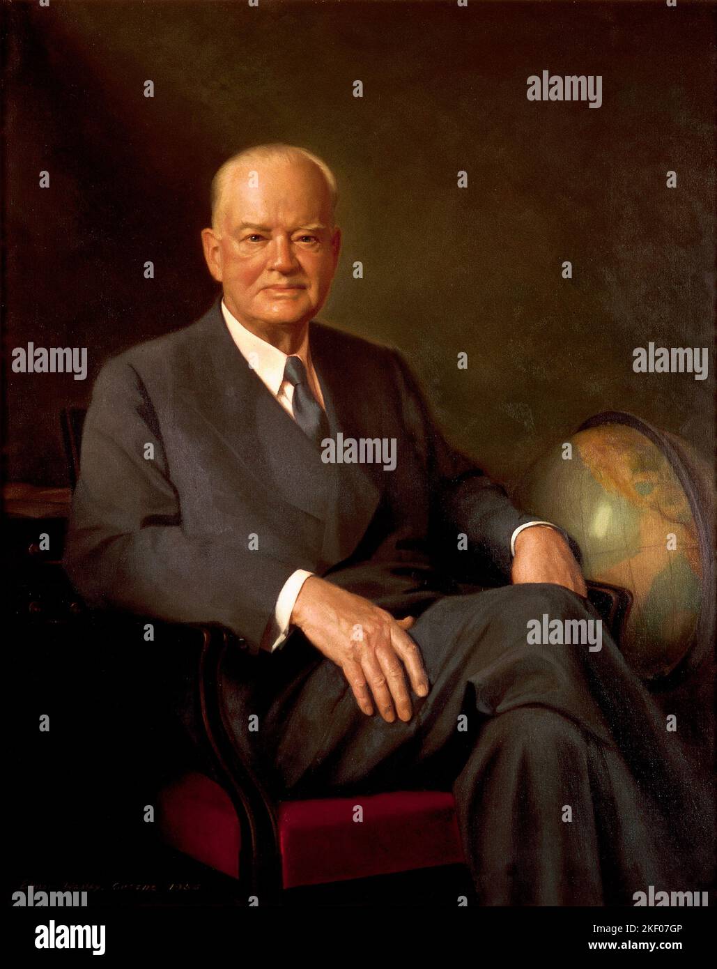 President Herbert Hoover's official White House portrait by Elmer ...