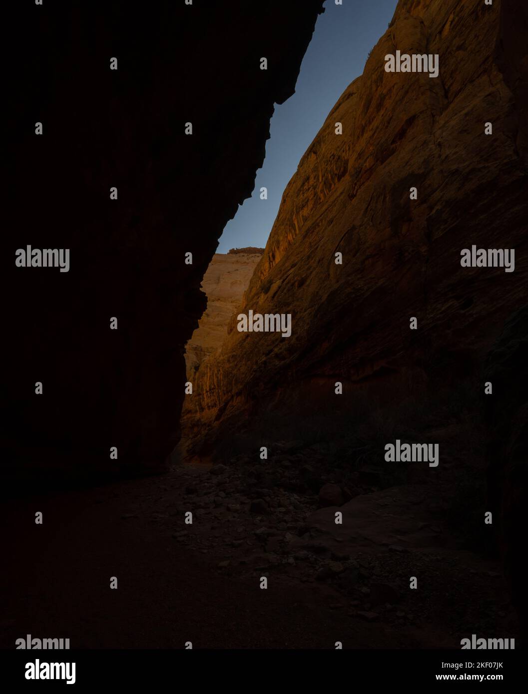 The Depths of Grand Wash Canyon in Capitol Reef National Park Stock ...