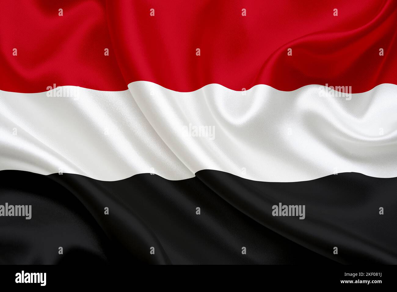 official national flag of Yemen Stock Photo - Alamy