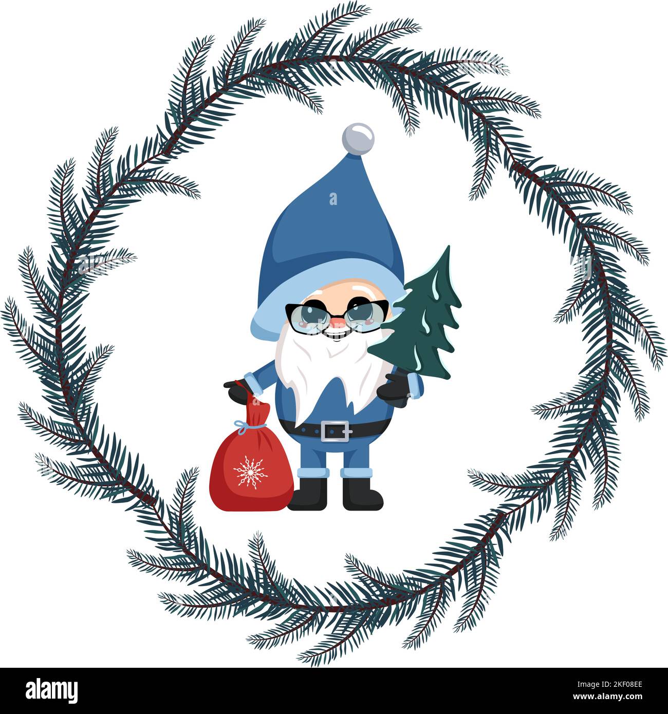 Elf gift bag in Stock Vector Images - Alamy