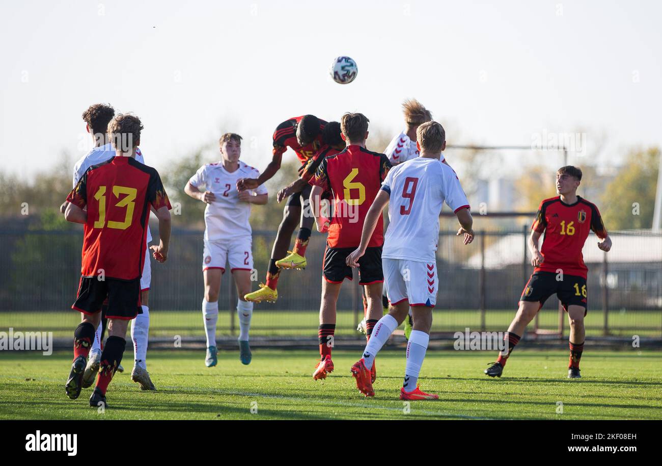 Bucharest, Romania, 1st November 2022. The players of Belgium and ...