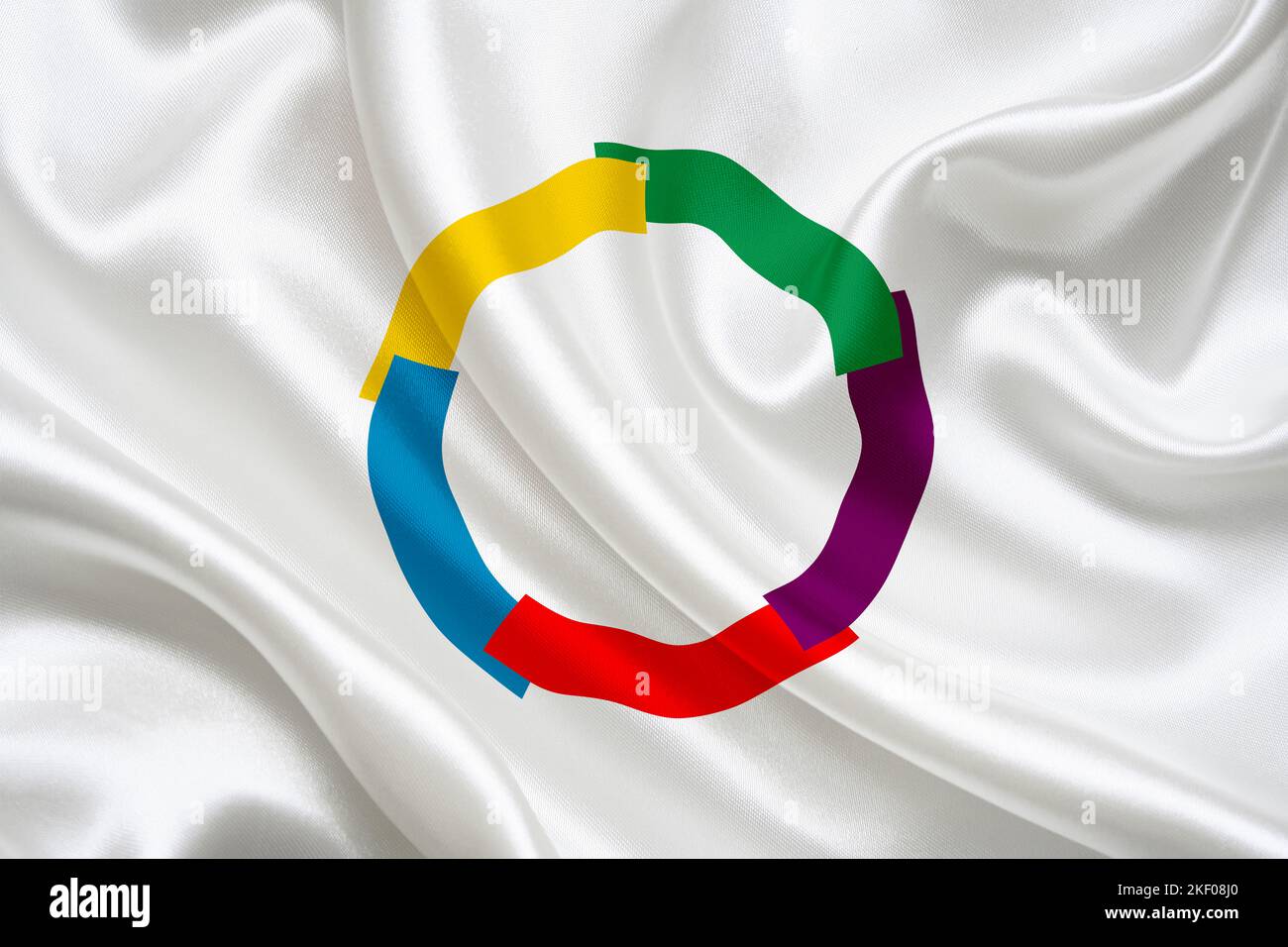 Offical flag of La Francophonie Stock Photo - Alamy