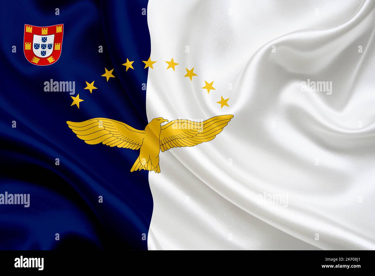 Offical flag ofthe azores Stock Photo - Alamy