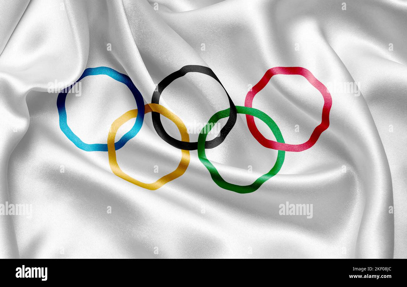 Olympic flags world hi-res stock photography and images - Alamy