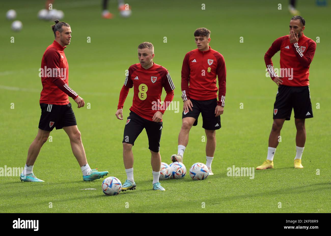 Wales' Joe Morrell during a training session at the Cardiff City ...