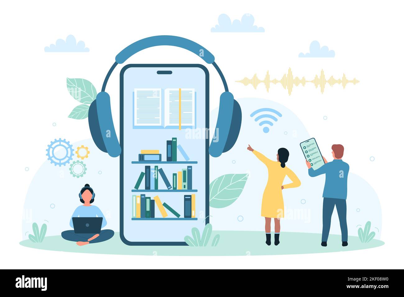 Students use tablet audio Cut Out Stock Images & Pictures - Alamy