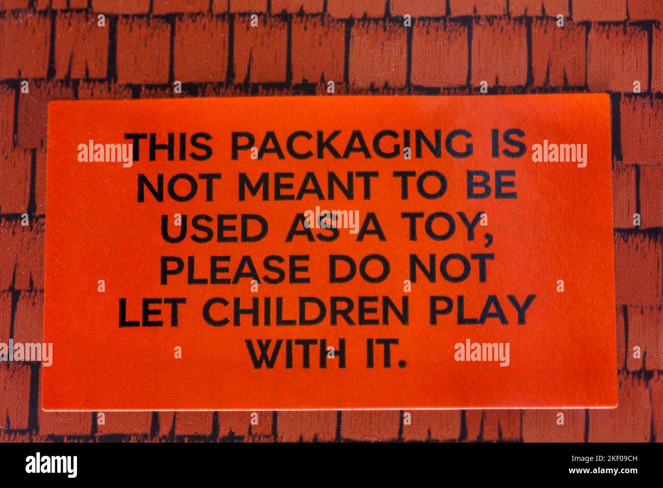 This packaging is not meant to be used as a toy, please do not let ...