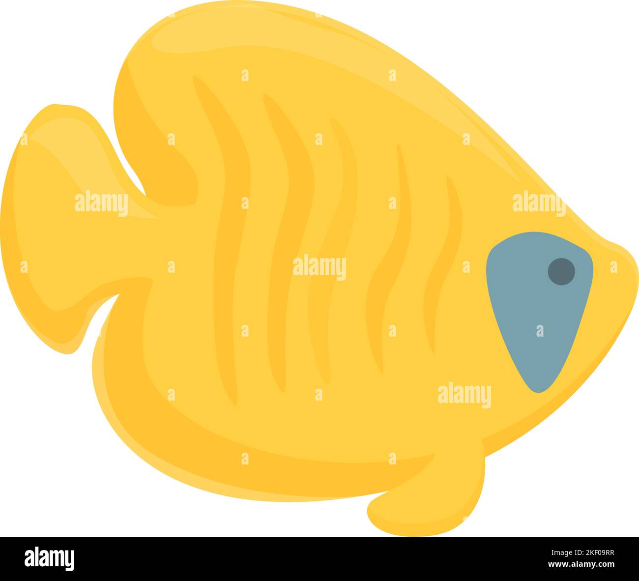 Ocean yellow fish icon cartoon vector. Culture travel. Sea fish Stock ...